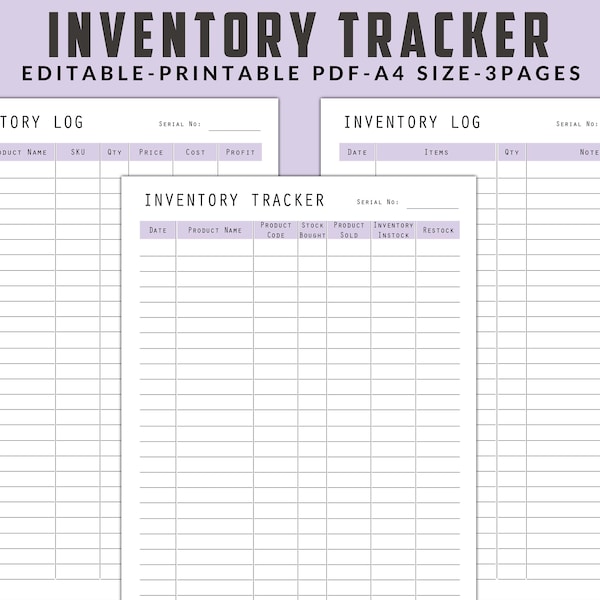 Inventory Template - Etsy
