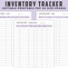Editable Inventory Log, Inventory Tracker, Product Inventory, Inventory ...