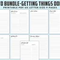 Printable Getting Things Done GTD Planner, GTD Worksheets, Getting ...