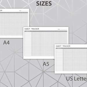 Printable Monthly Habit Tracker, Monthly Habit Tracker, Printable Habit ...