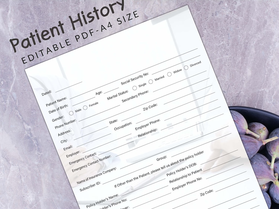 Editable New Patient Registration Form, Patient Registration Form ...