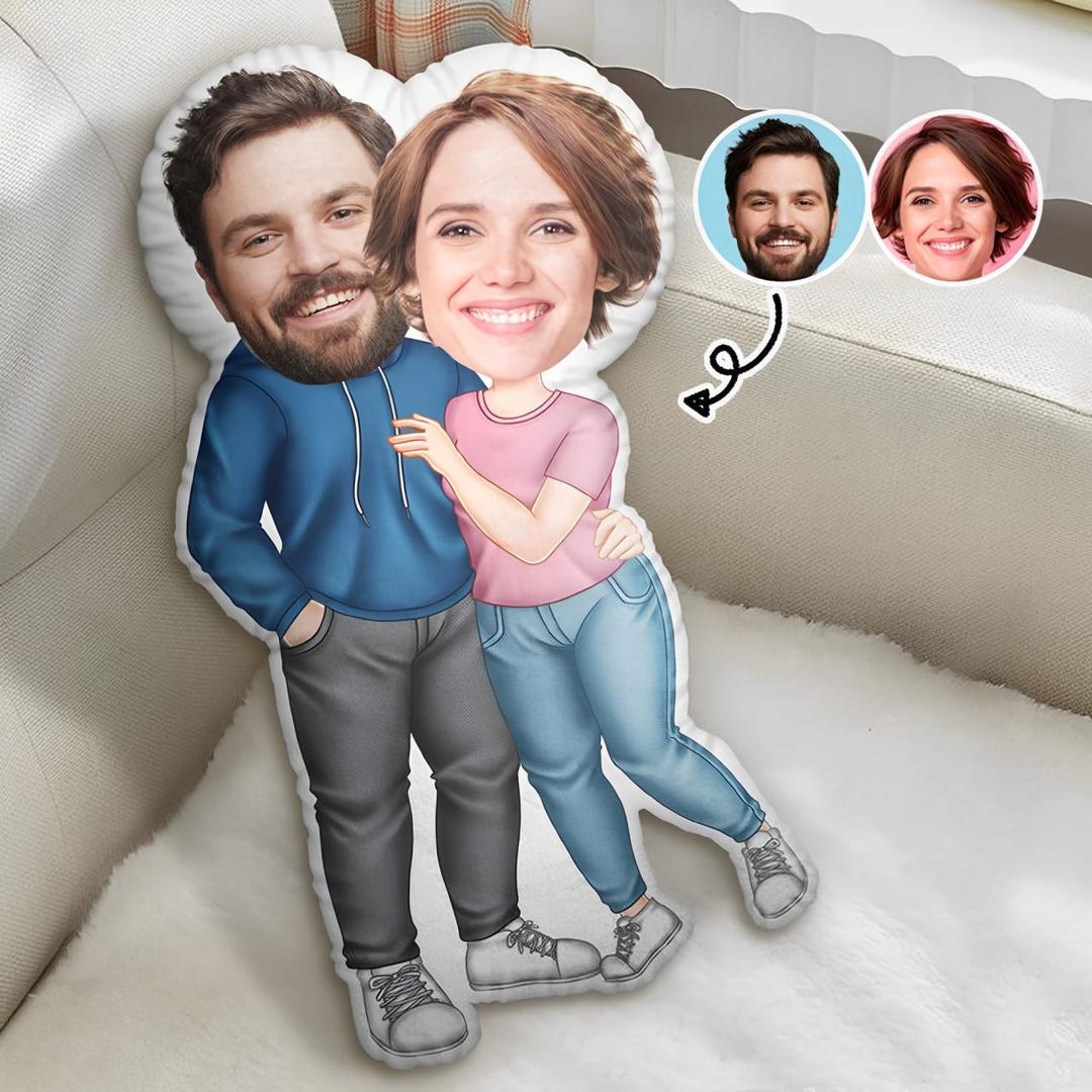 Personalized Photo DIY Humanoid Cushion, Couple Toys Dolls Stuffed ...