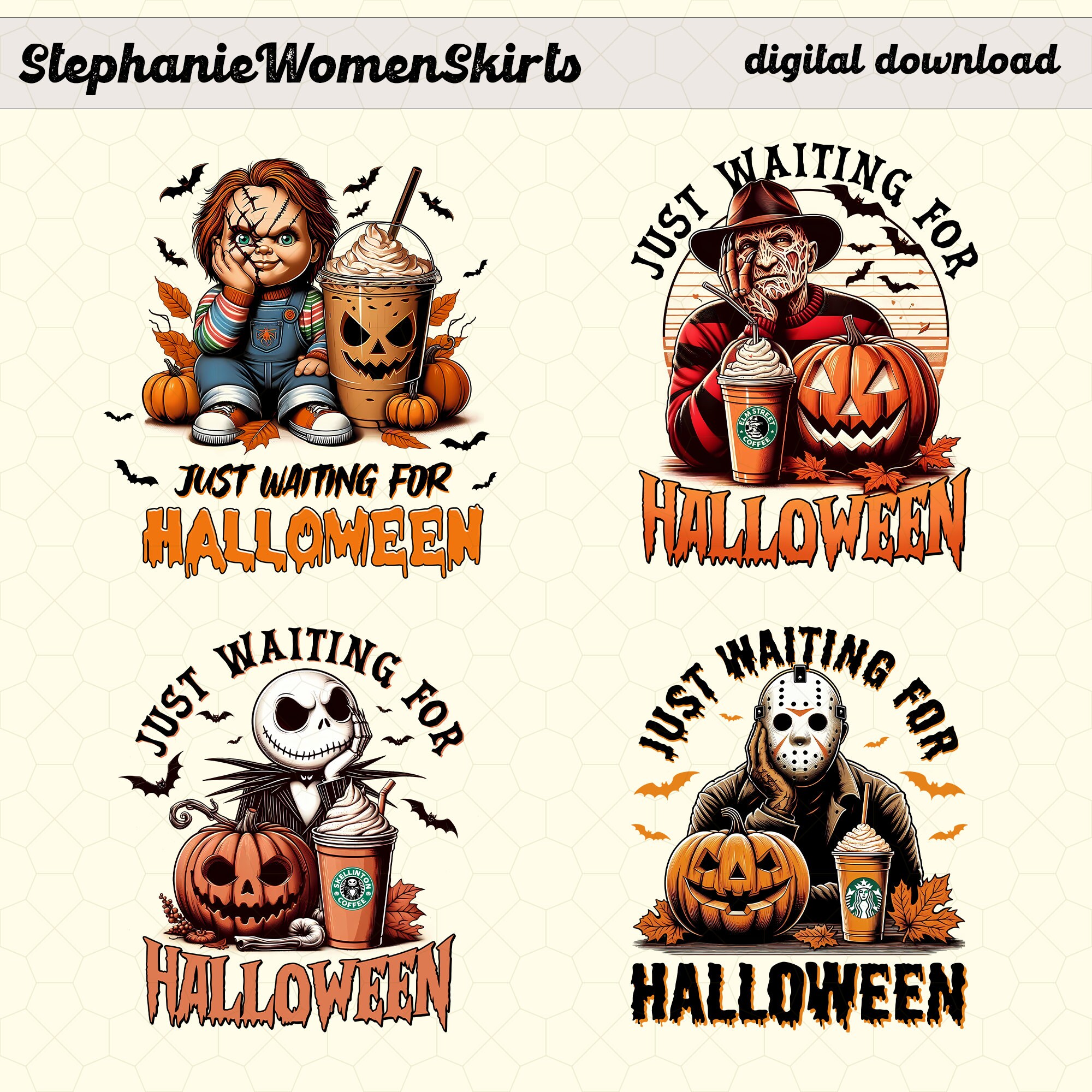 Just Waiting for Halloween Png, Halloween Png, Funny Halloween Png ...