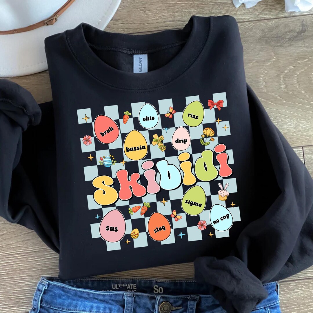 Skibidi Easter Rizzlers Shirt, Gen Alpha Slang Funny Easter Shirt ...