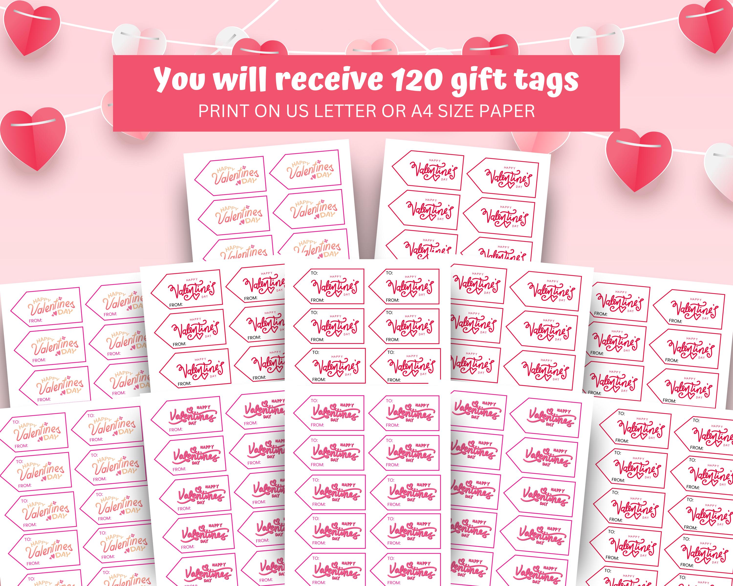 Valentine’s Day Gift Tags Bundle Printable | Classroom & Treat Bag Tags ...