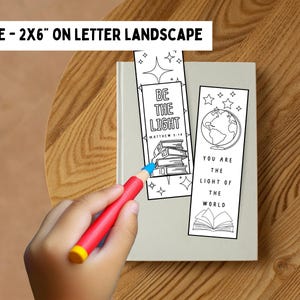 Let Your Light Shine Coloring Bookmarks Printable | Christian Bible ...