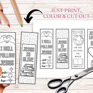 Jesus Loves Me Valentine Coloring Bookmarks | Christian Bible Verse ...
