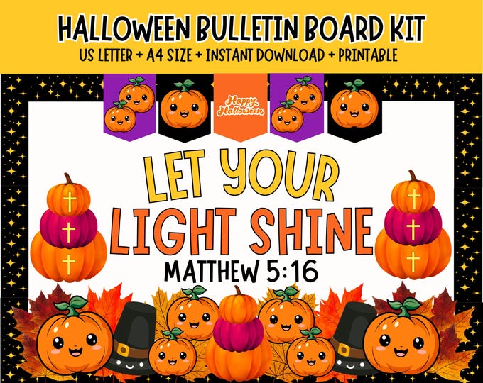 Let Your Light Shine Printable, Bible Story Poster, This Little Light ...