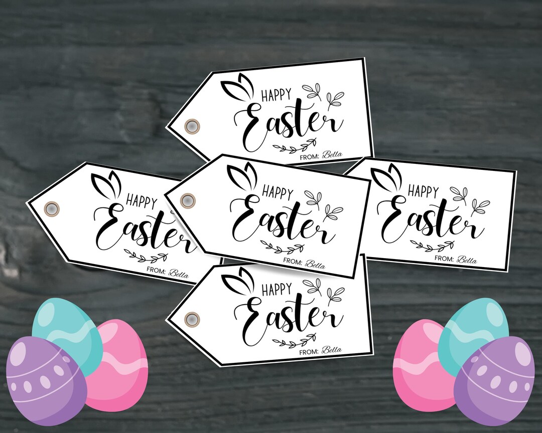 Easter Gift Tags | Happy Easter Gift Tags | Happy Easter Treat Tags ...
