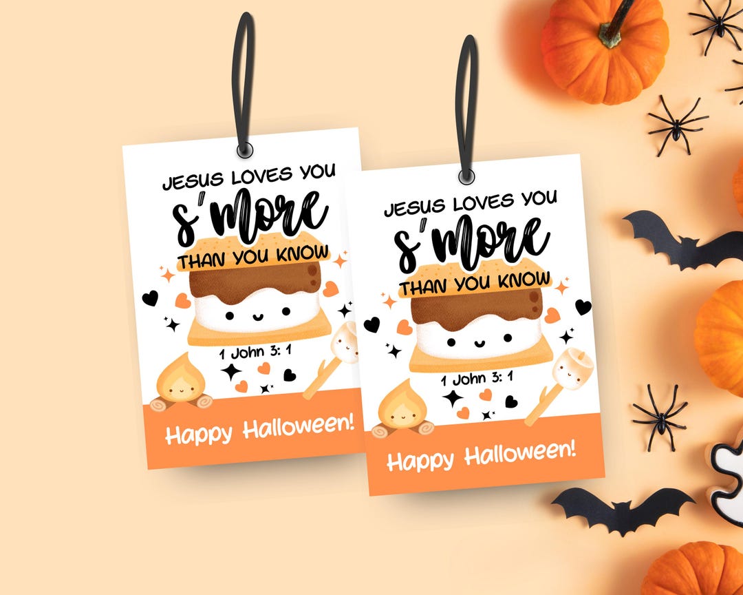 Jesus Loves You Smore Than You Know Halloween Gift Tags | Christian ...