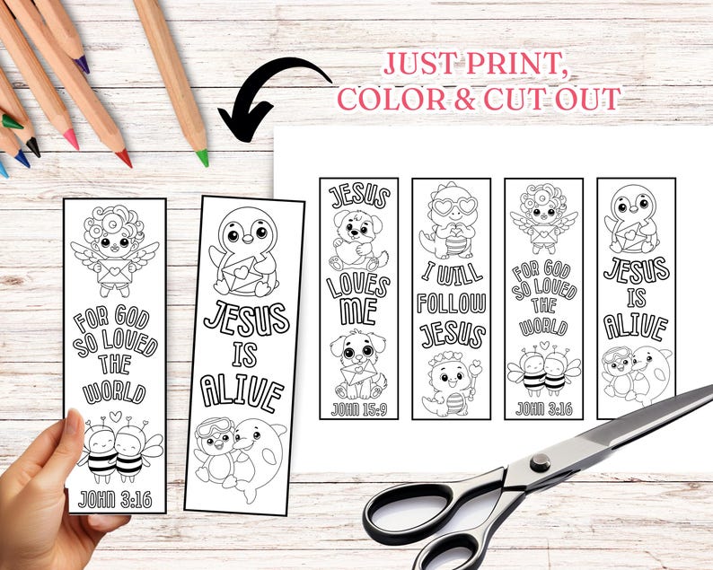 Jesus Loves Me Valentine Coloring Bookmarks Printable | Christian ...