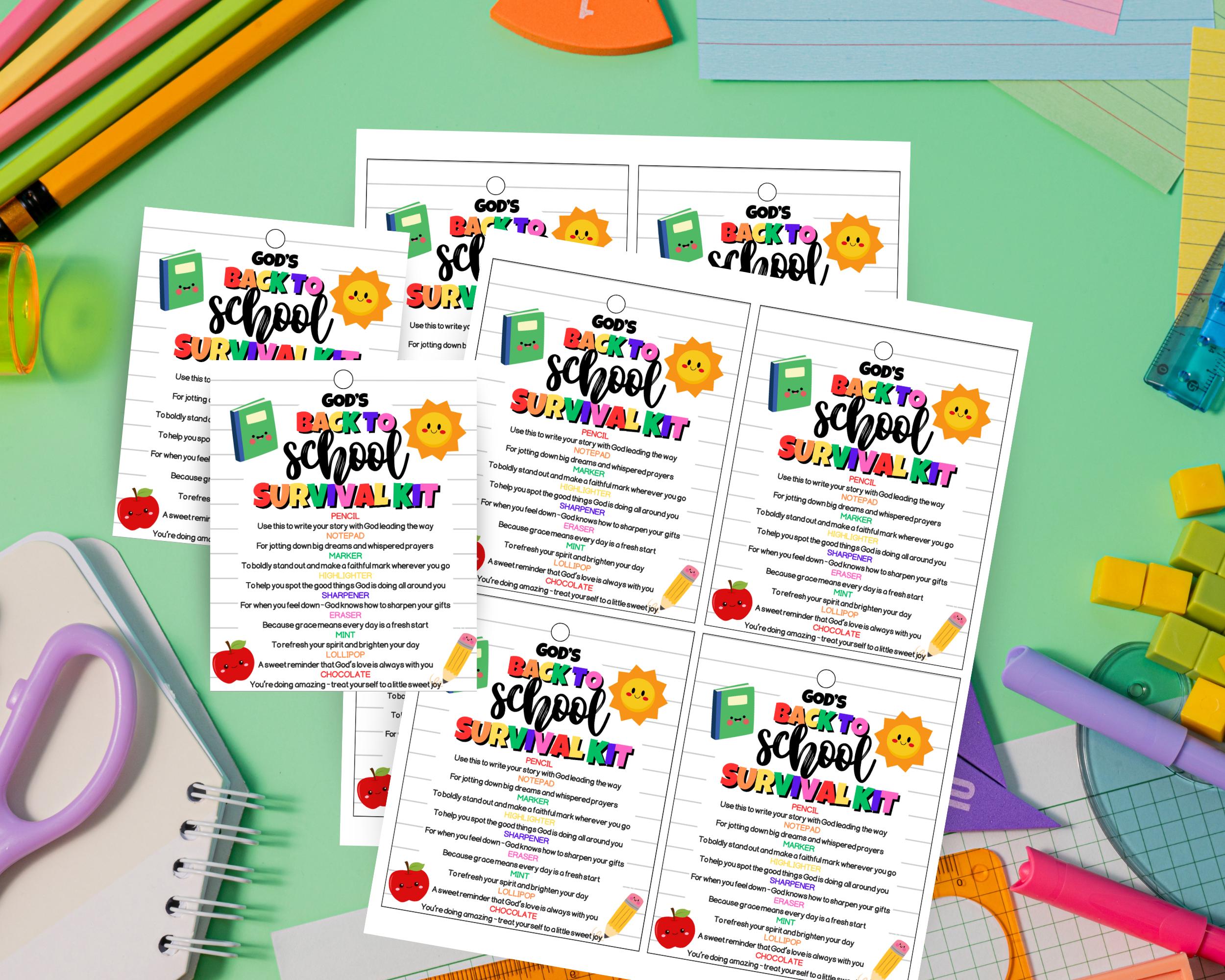 God’s Back to School Survival Kit Gift Tags | Christian Printable Tags ...