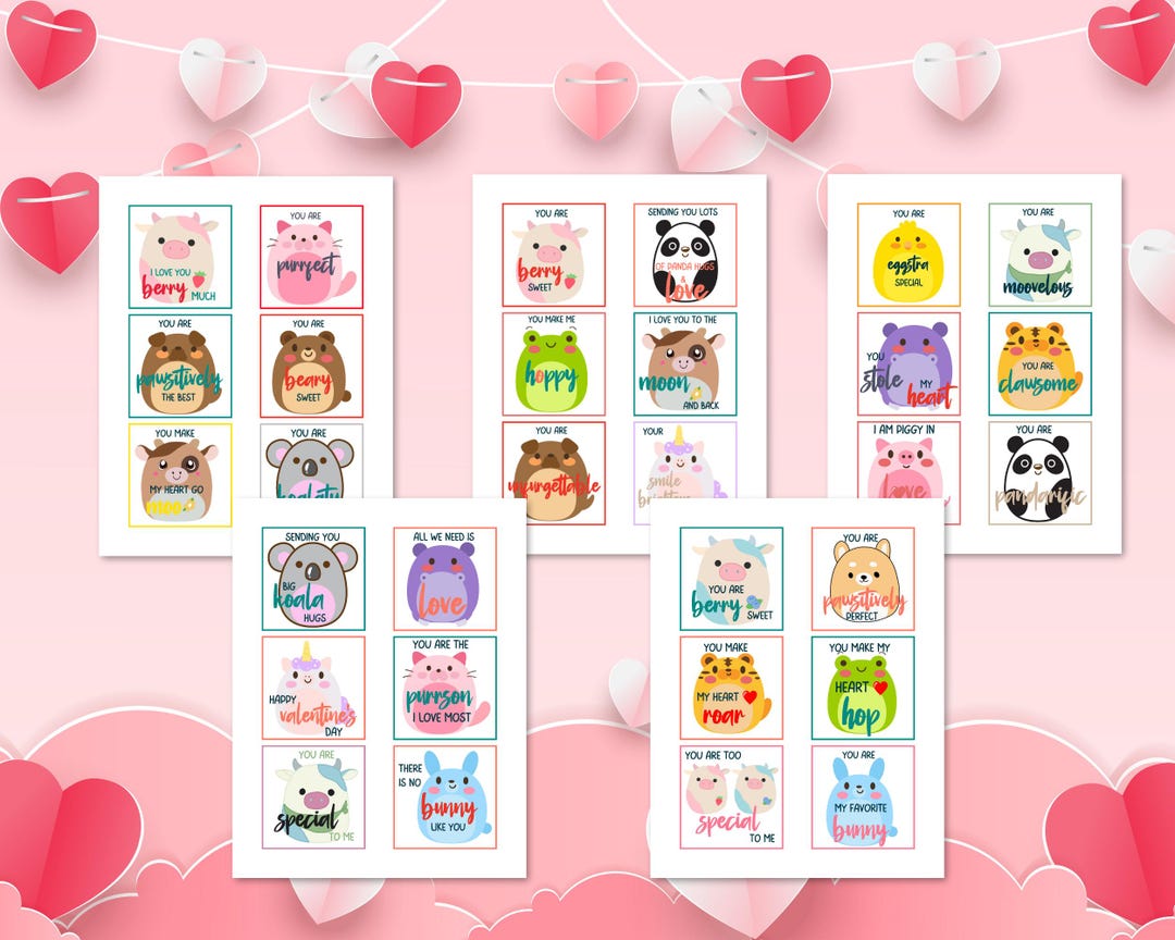 Cute Lunch Box Notes for Boys & Girls | Valentine’s Day Lunch Box Notes ...