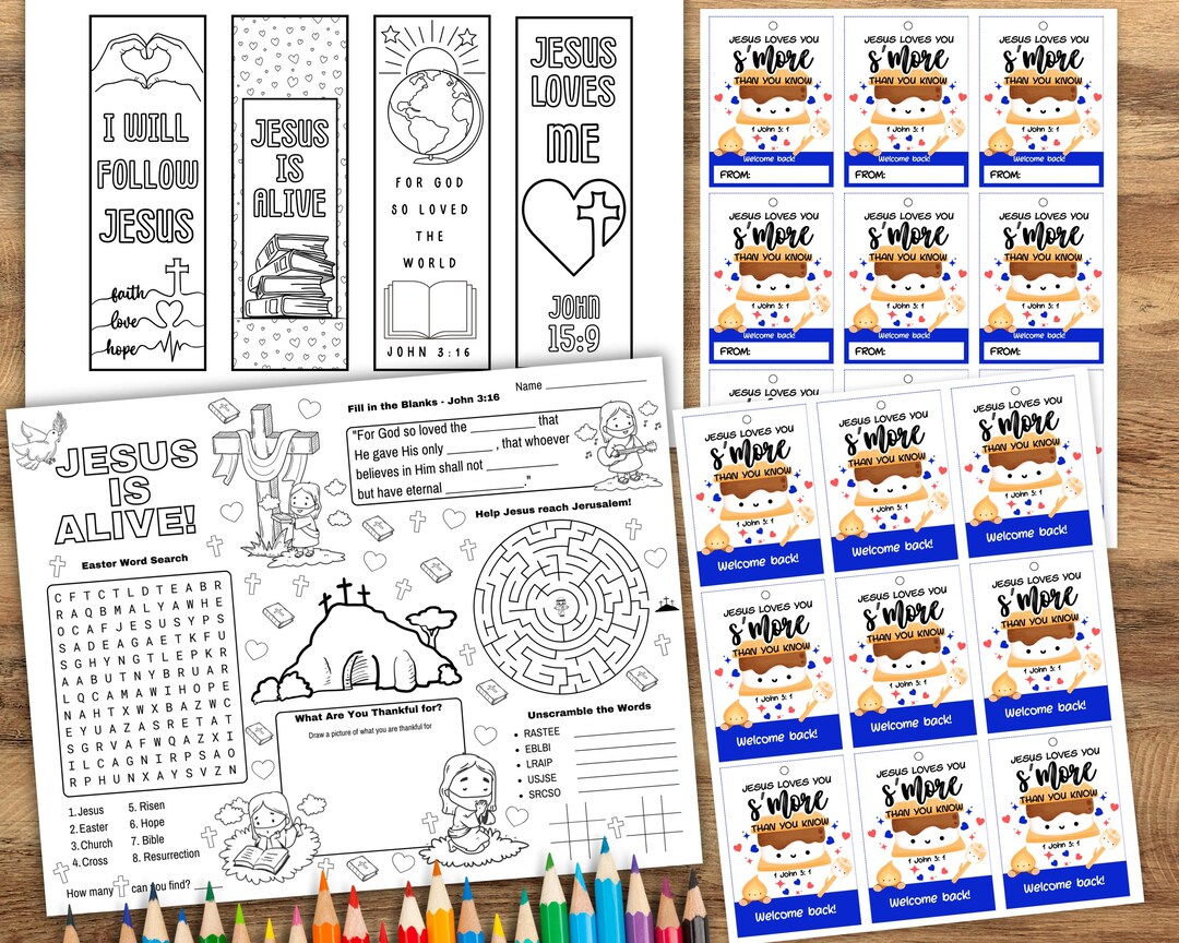 Jesus is Alive Activity Bundle | Christian Kids Activity | Bible Themed ...
