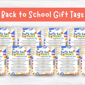 Back to School Survival Kit Gift Tags | Bible Themed Gift Tags ...