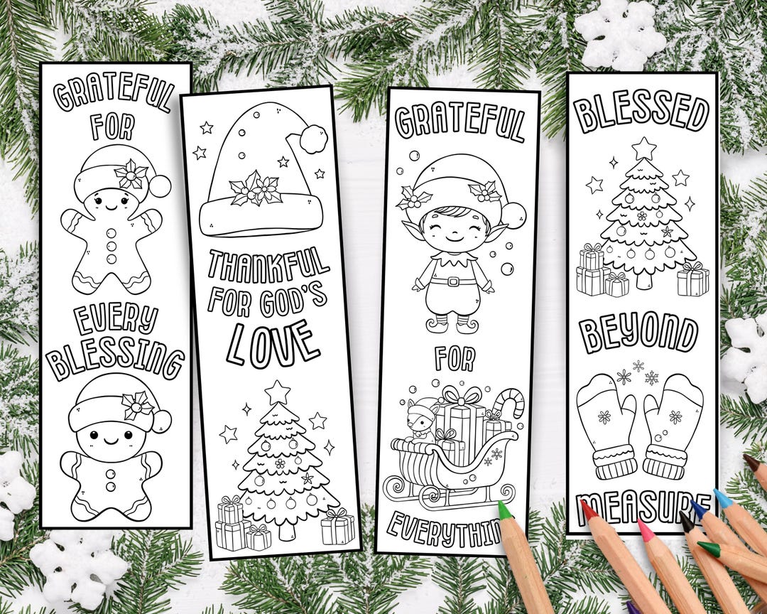 Christmas Coloring Bookmarks for Kids | Christian Holiday Bookmarks ...