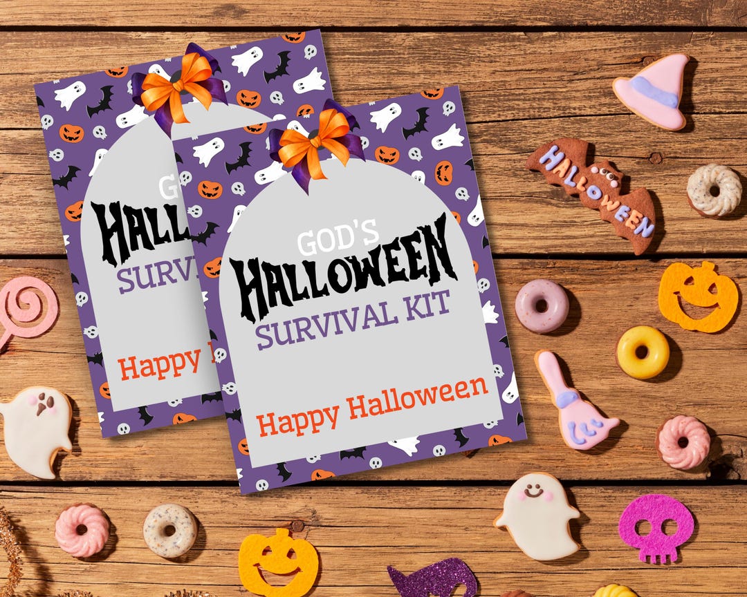 God’s Halloween Survival Kit Gift Tags Printable | Christian Trick or ...