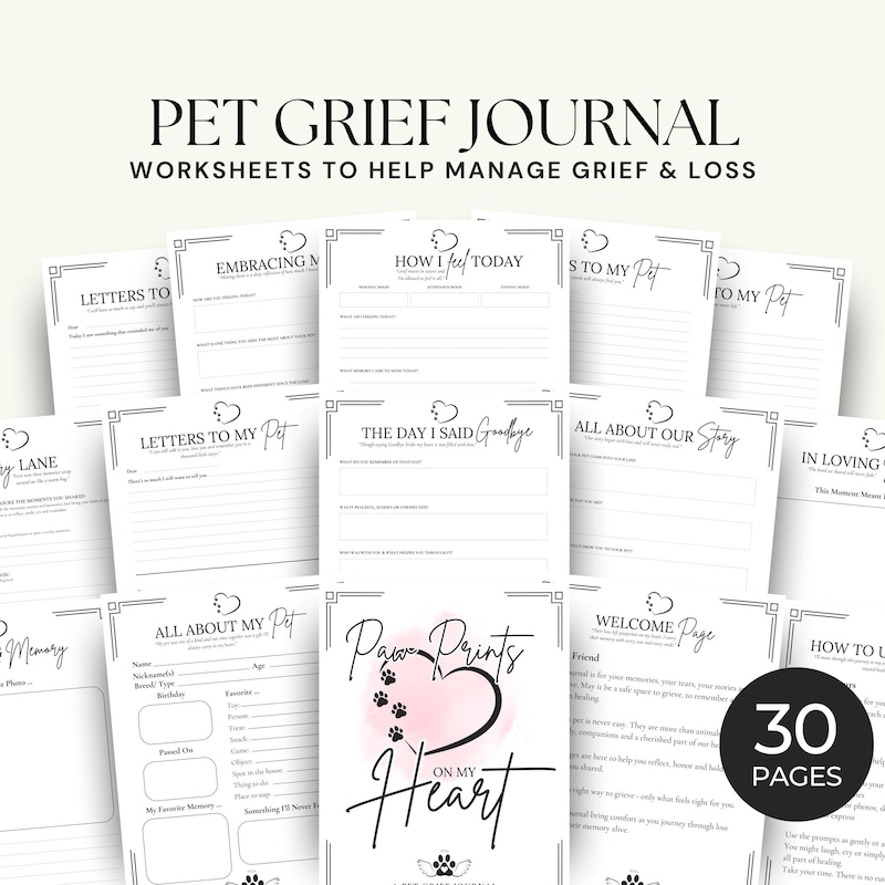 Grief Journal Dog - Etsy UK