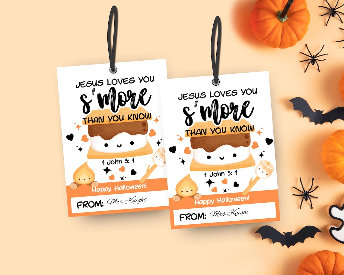 Jesus Loves You Smore Than You Know Halloween Gift Tags | Christian ...