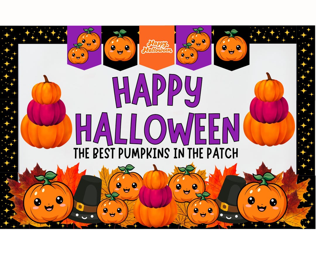 Happy Halloween Bulletin Board Kit Printable | the Best Pumpkins in the ...