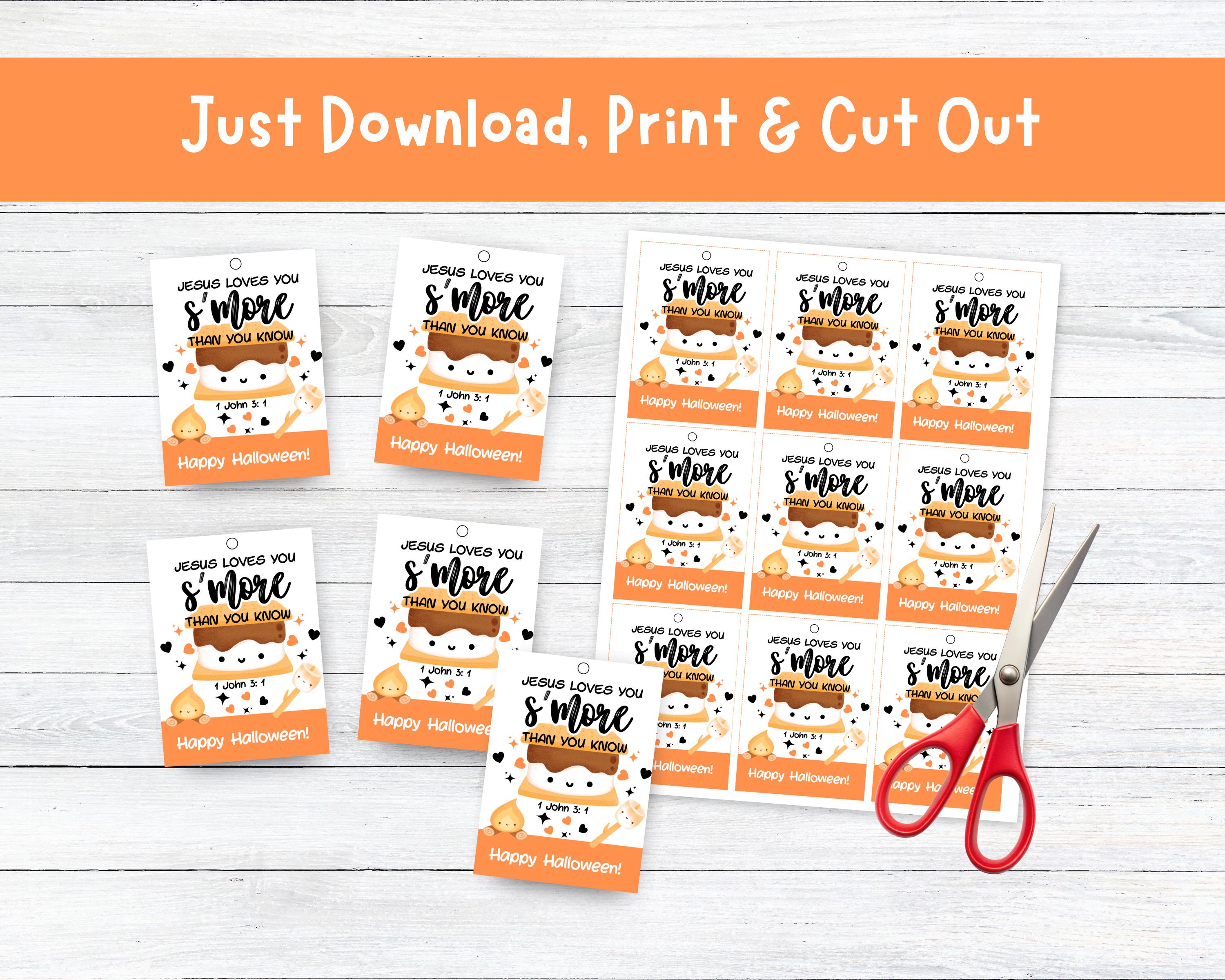 Jesus Loves You Smore Than You Know Halloween Gift Tags | Christian ...