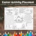 Jesus is Alive Activity Page Printable | Easter Bible Activity Placemat ...
