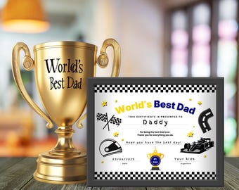 Father Certificate of Appreciation Printable | Best Dad Ever ...