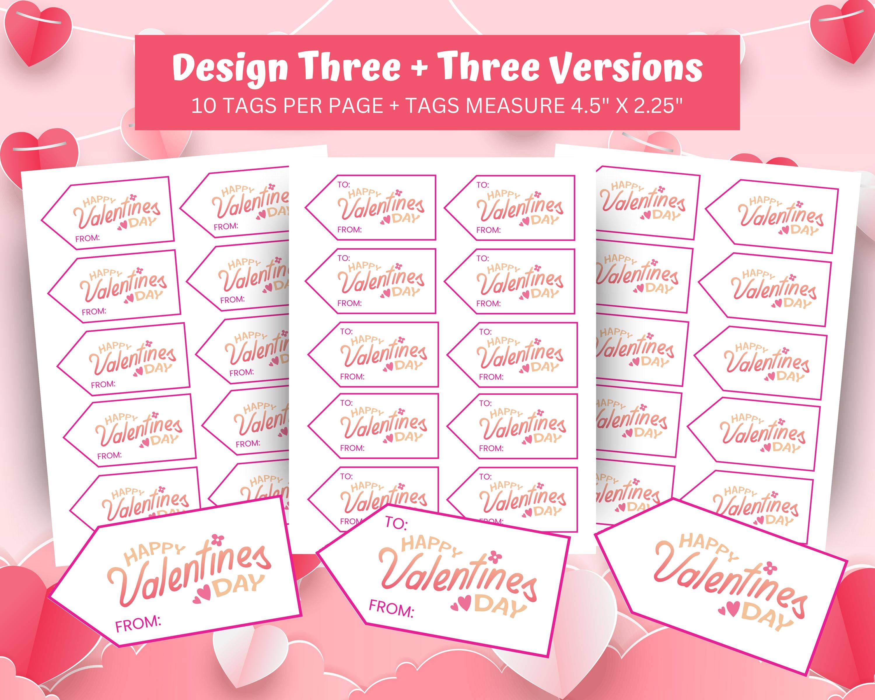 Valentine’s Day Gift Tags Bundle Printable | Classroom & Treat Bag Tags ...