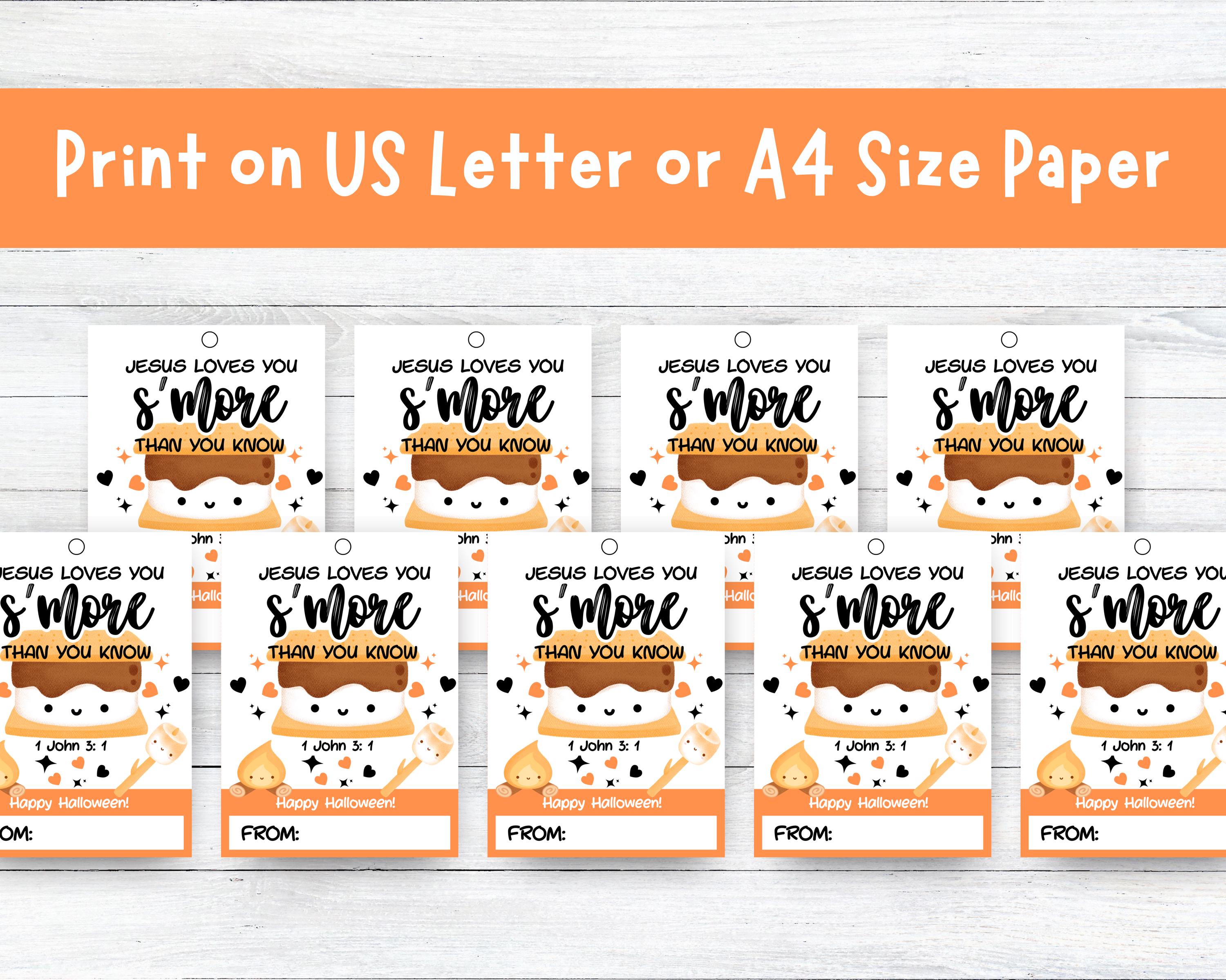 Jesus Loves You Smore Than You Know Halloween Gift Tags | Christian ...