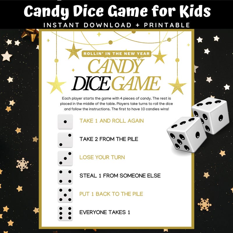 Nye Candy Dice Game - Etsy UK