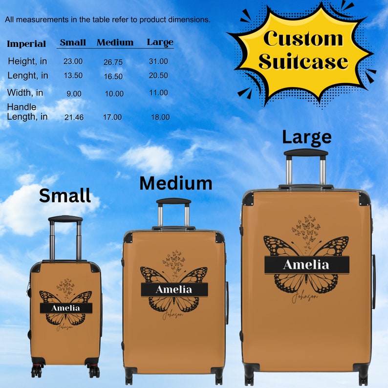 Personalized Name Suitcase Cabin Suitcase Name and Initial - Etsy