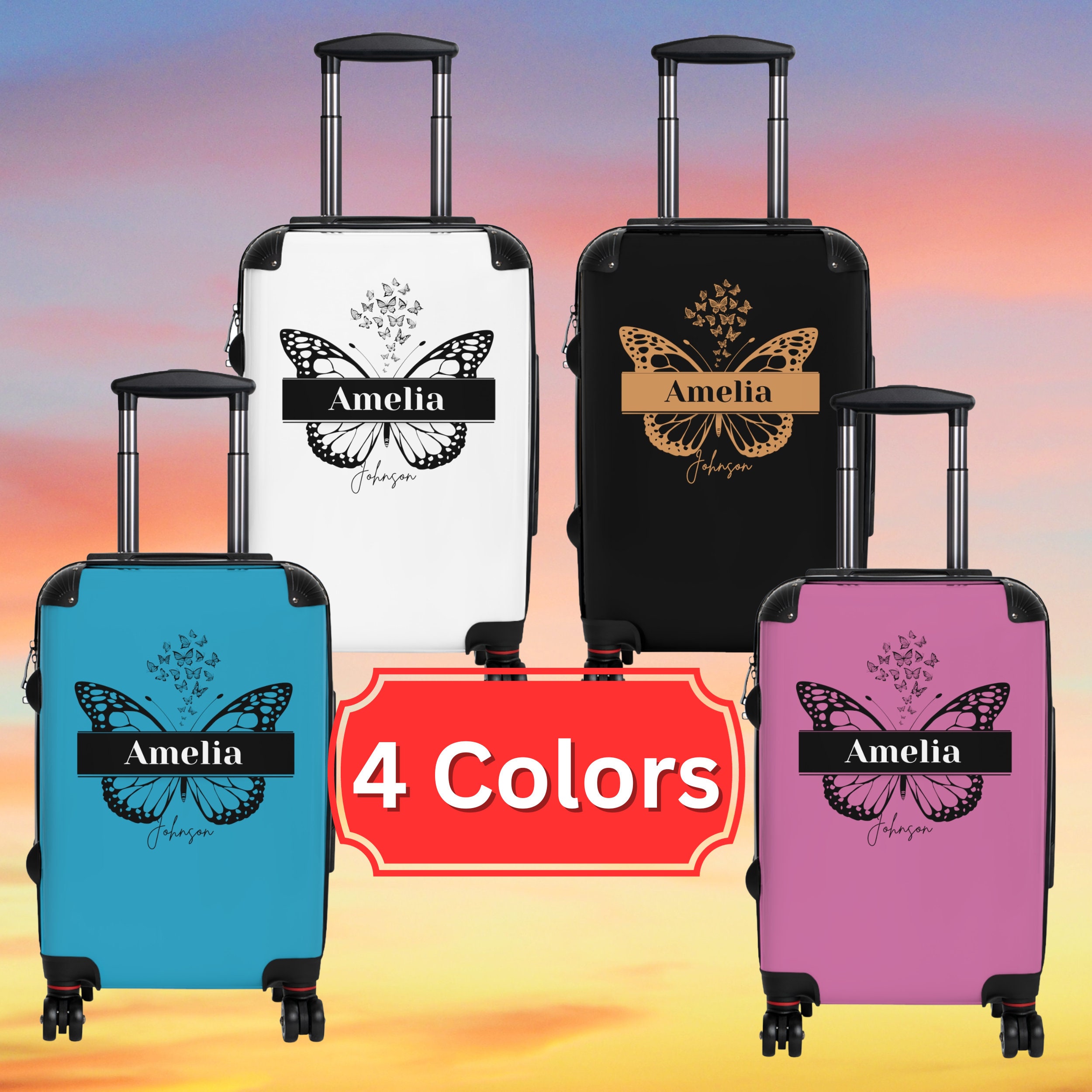 Personalized Name Suitcase Cabin Suitcase Name and Initial - Etsy