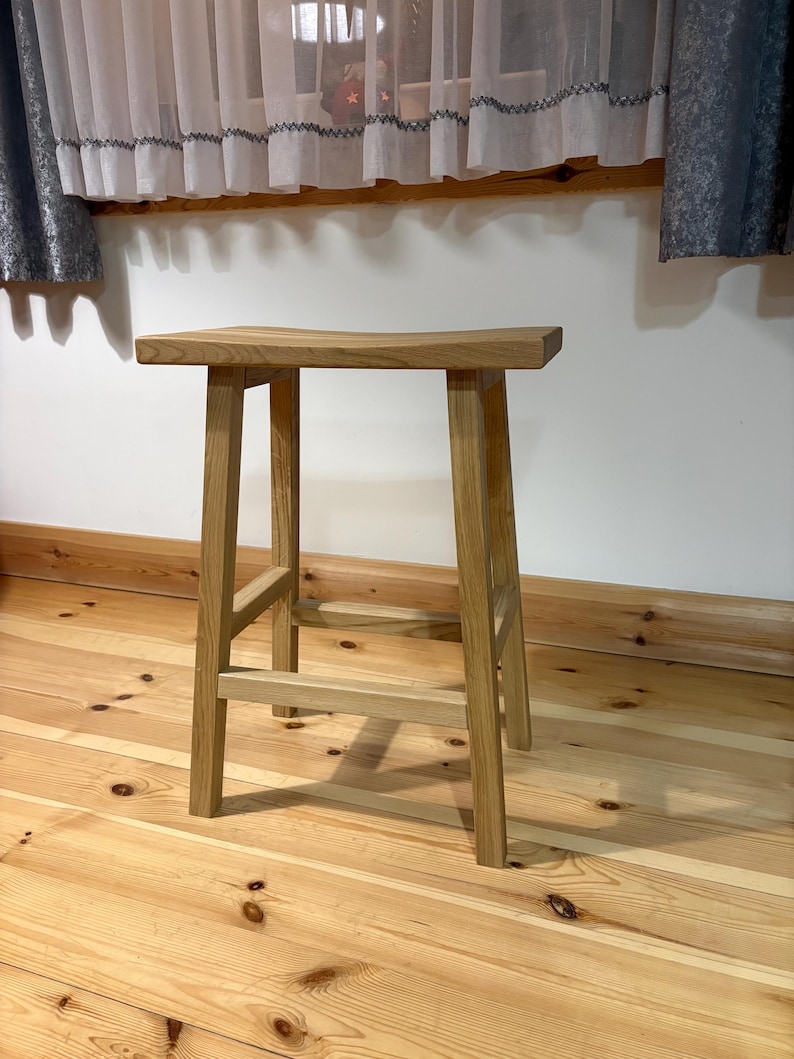 Handmade Oak Stool – Solid Wood Stool, Natural Scandinavian Style - Etsy UK
