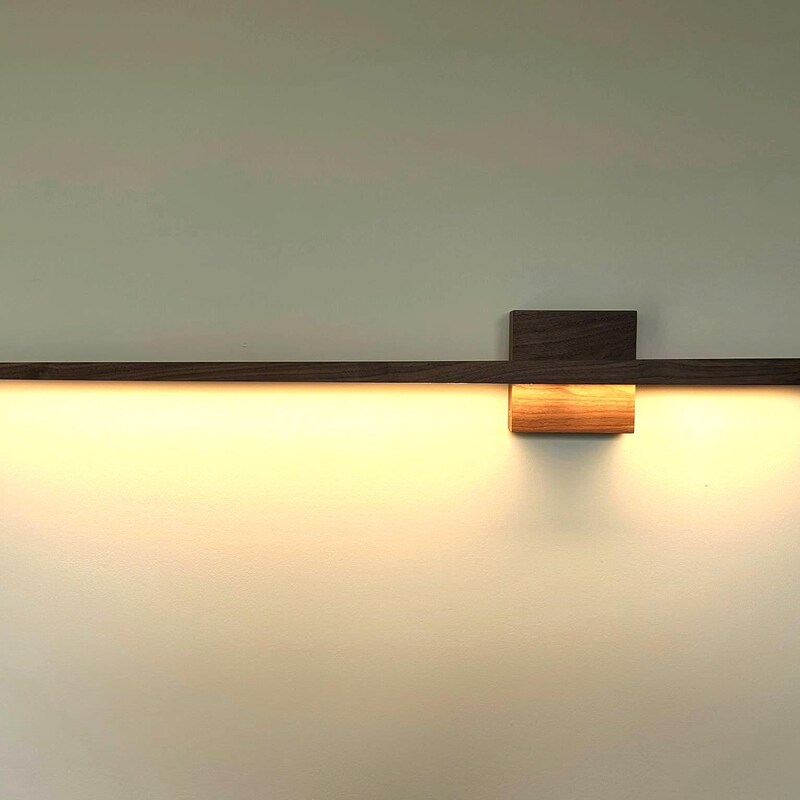 Walnut Wall Sconce - Etsy