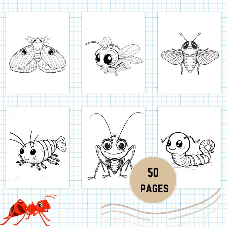 Printable Insects Coloring Pages for Kids,insects Activity,insect ...