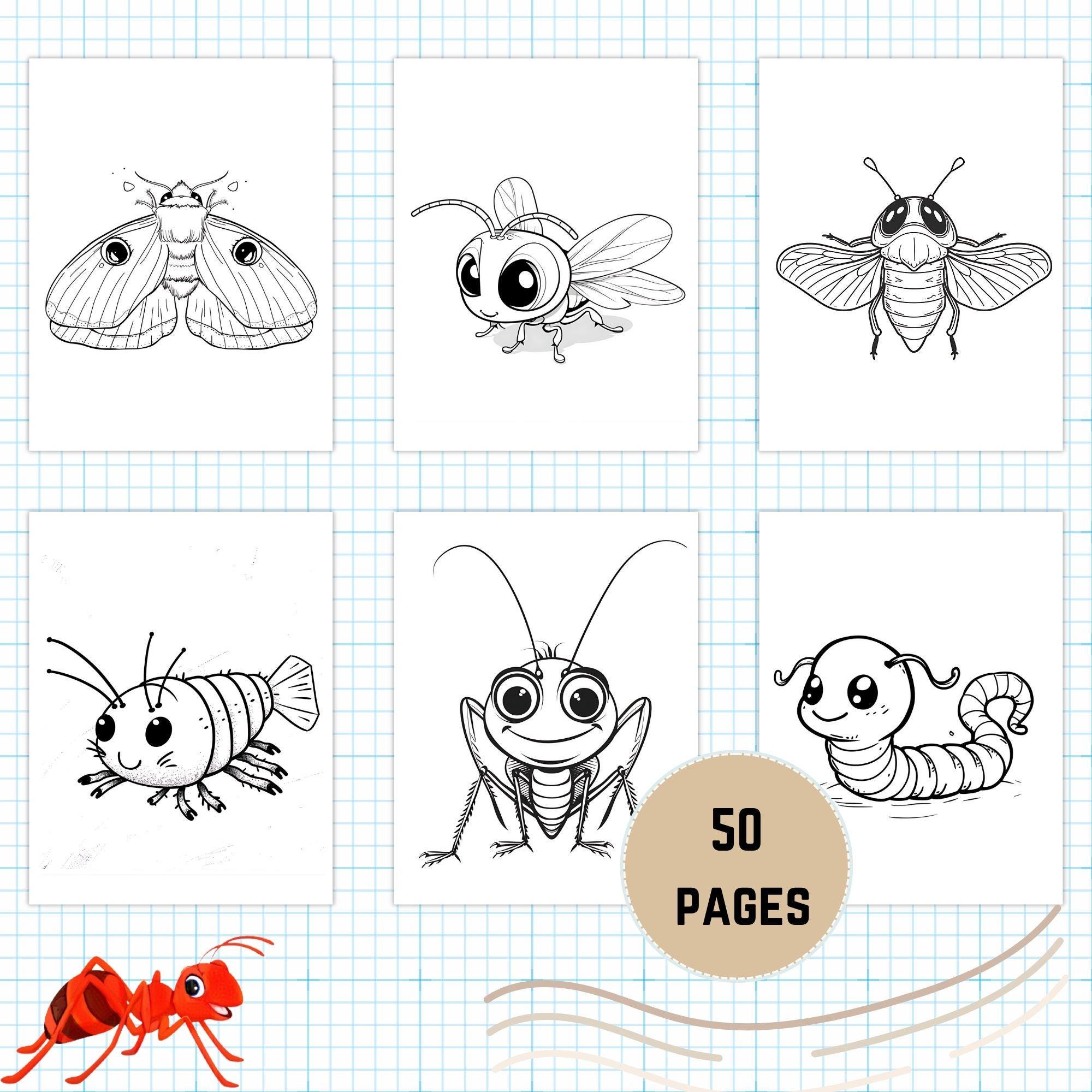 Printable Insects Coloring Pages for Kids,insects Activity,insect ...