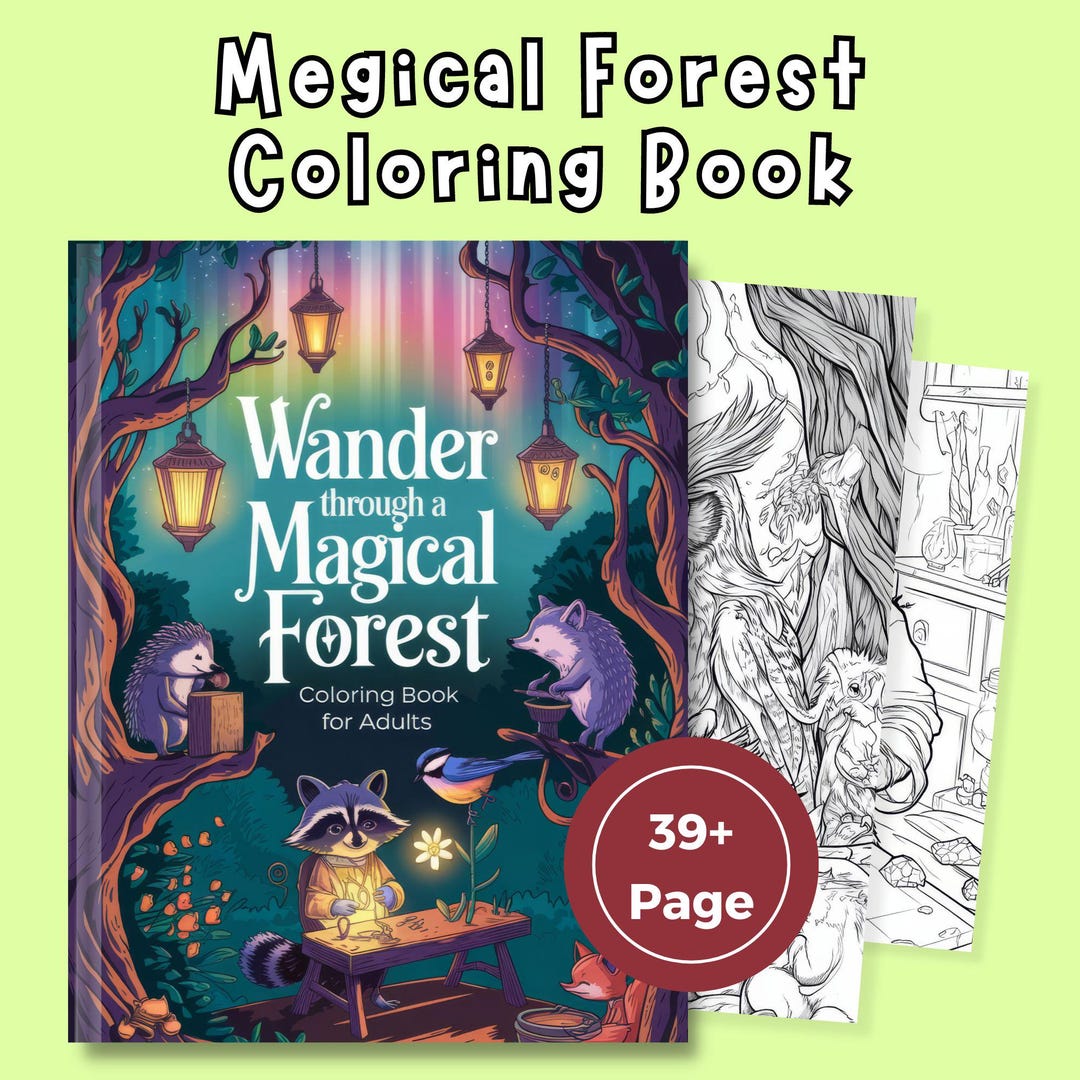 Magical Forest Coloring Pages,coloring Sheets of Mystical Forest ...