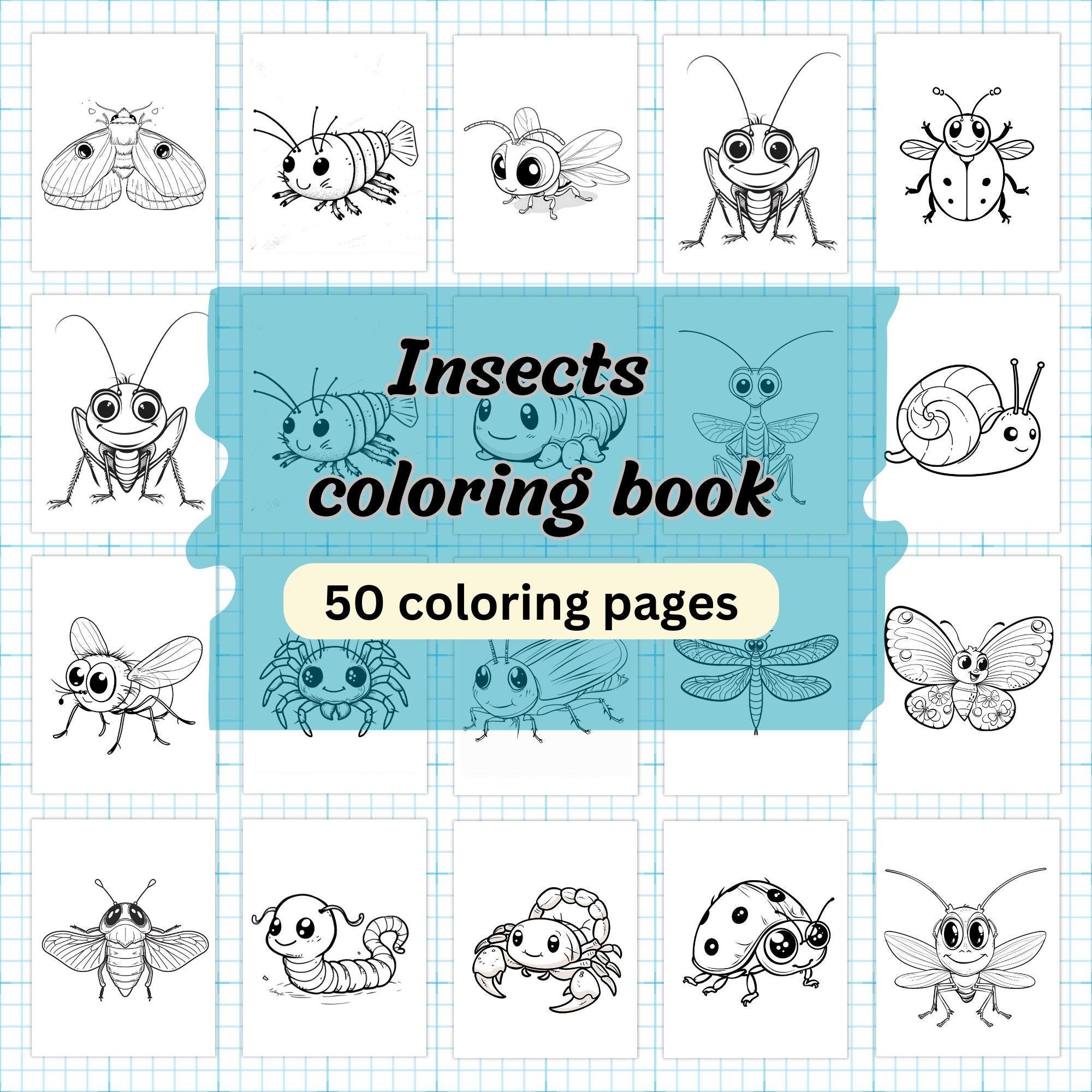 Printable Insects Coloring Pages for Kids,insects Activity,insect ...