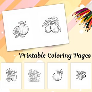Printable Fruit Coloring Books for Kids, Teen, Printable Coloring ...