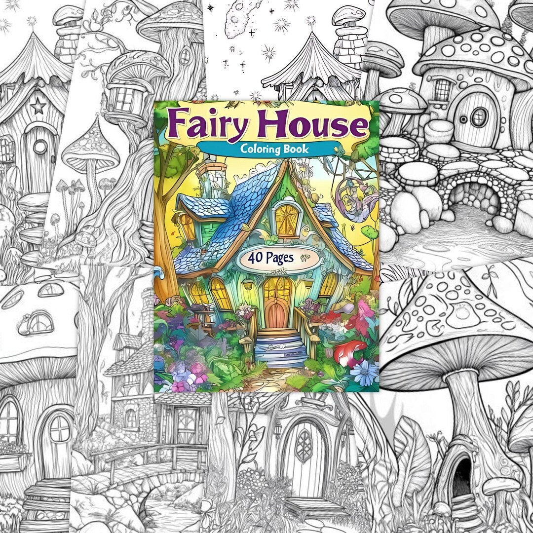 Fairy House Coloring Pages,fairy House Coloring,fantasy Coloring,fairy ...