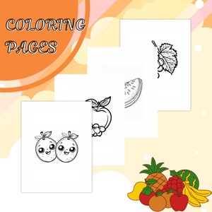 Printable Fruit Coloring Books for Kids, Teen, Printable Coloring ...