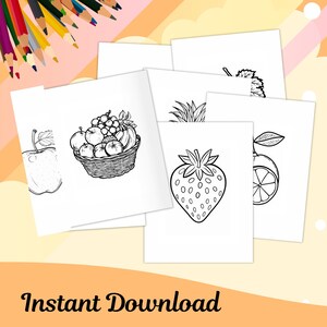 Printable Fruit Coloring Books for Kids, Teen, Printable Coloring ...
