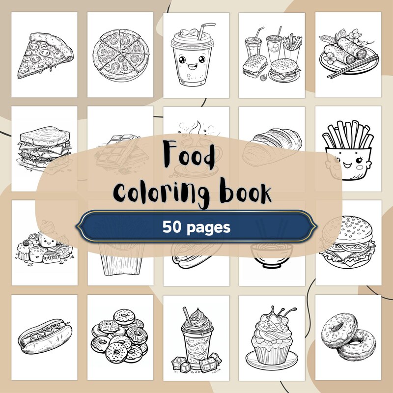 Food Coloring Book - Etsy