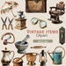 Vintage Clipart Bundle: 180+ Retro Illustrations (commercial Use Pngs ...