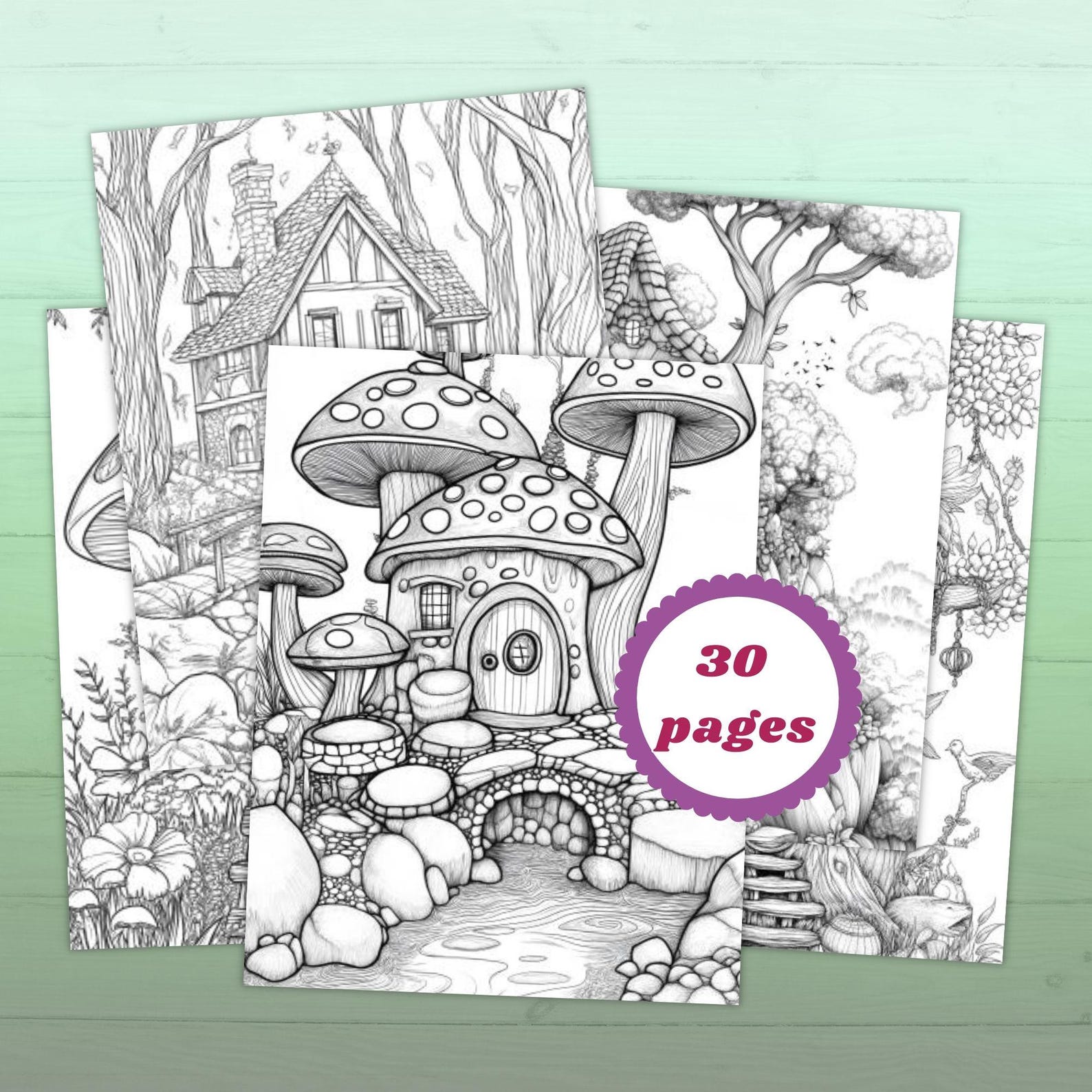 Fairy House Coloring Pages,fairy House Coloring,fantasy Coloring,fairy ...