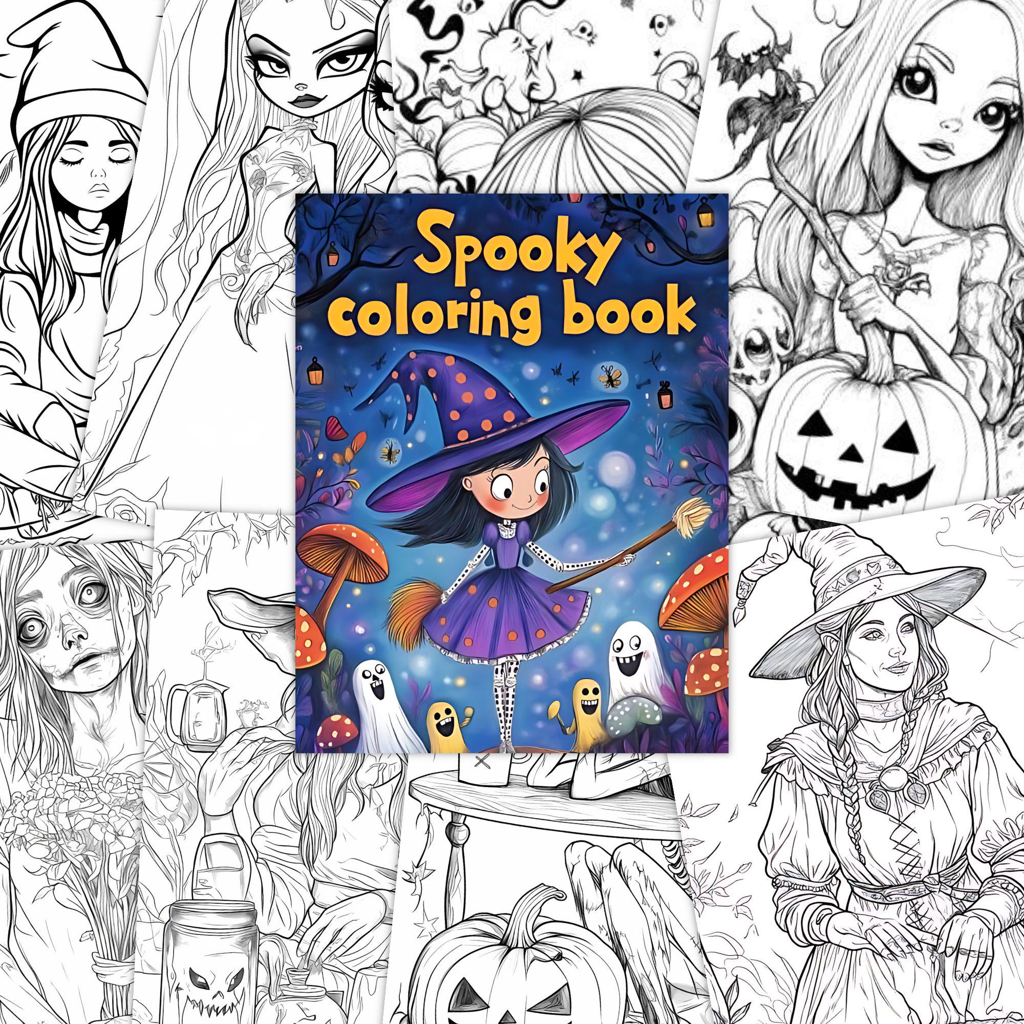 40 Kawaii & Horror Coloring Book,relaxing Spooky Girl,horror Coloring ...