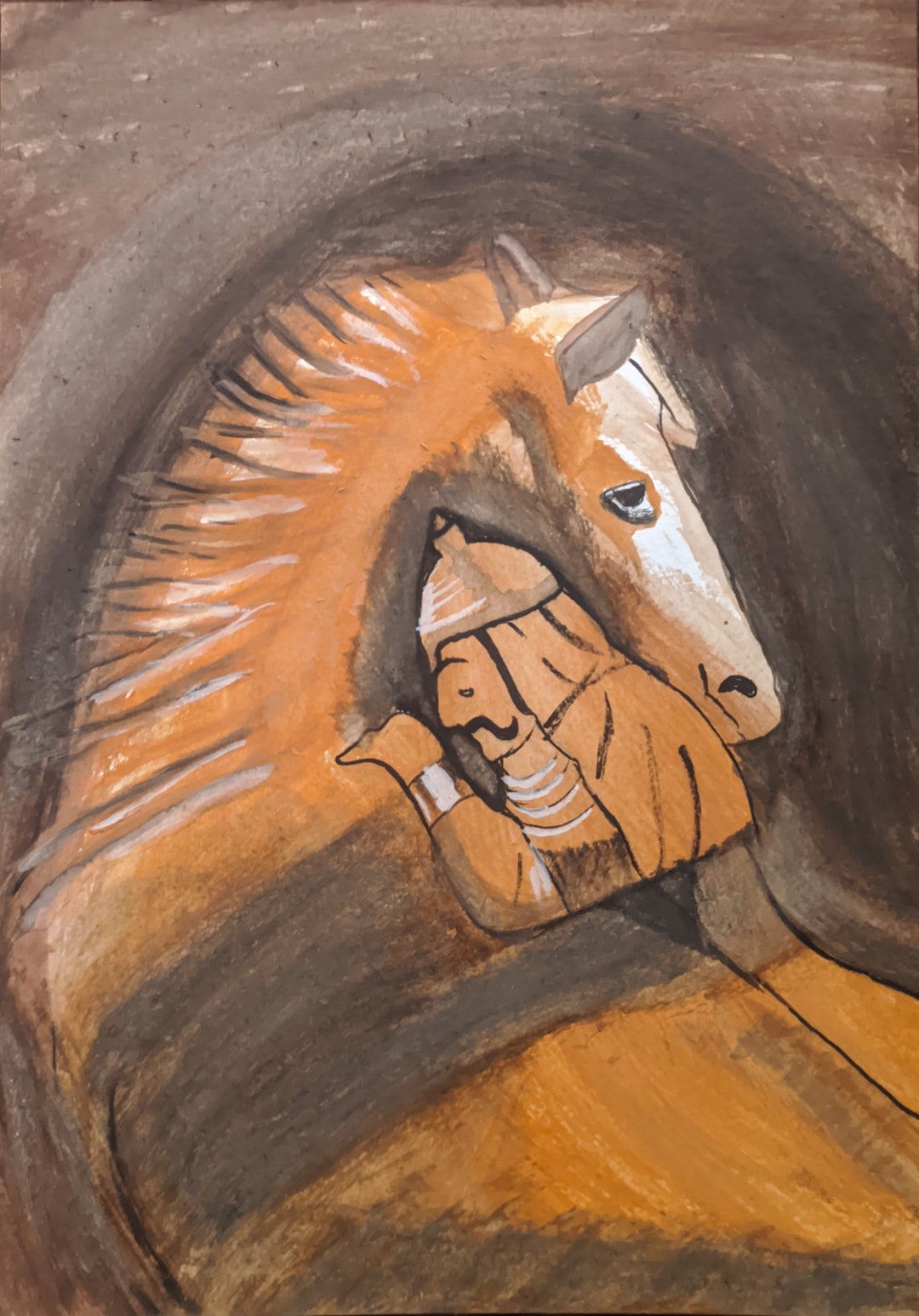 Handmade Painting Courage Amidst Adversity: Maharana Pratap and His ...