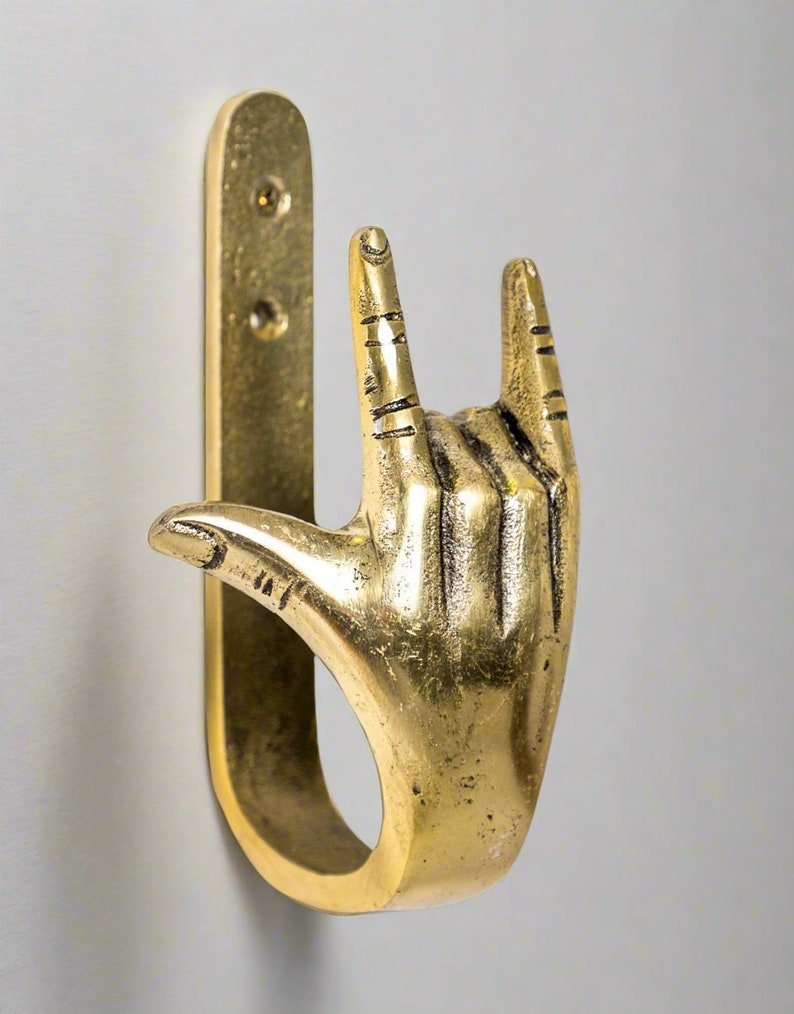Rock on Hand Coat Hook - Etsy