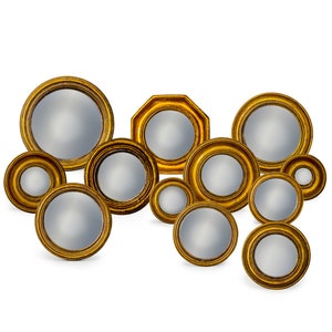 Gold Convex Thin Frame Mini Mirrors - Etsy