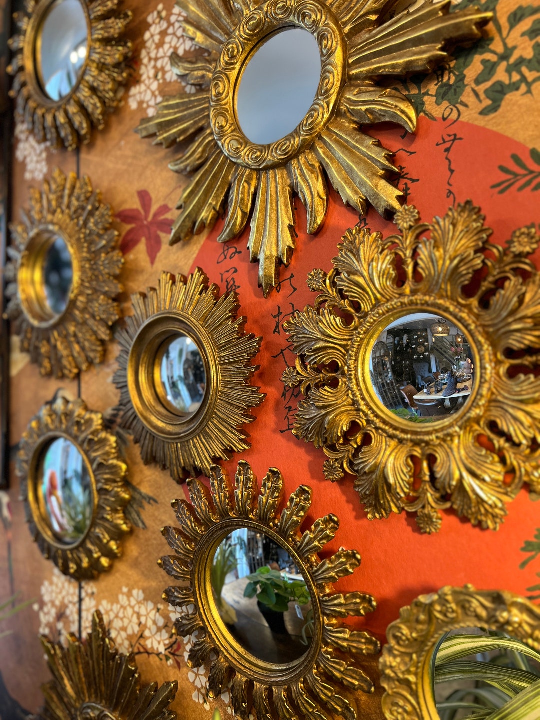 Gold Convex and Flat Mini Mirrors - Sizes Range From 13.7 Cm Smallest ...